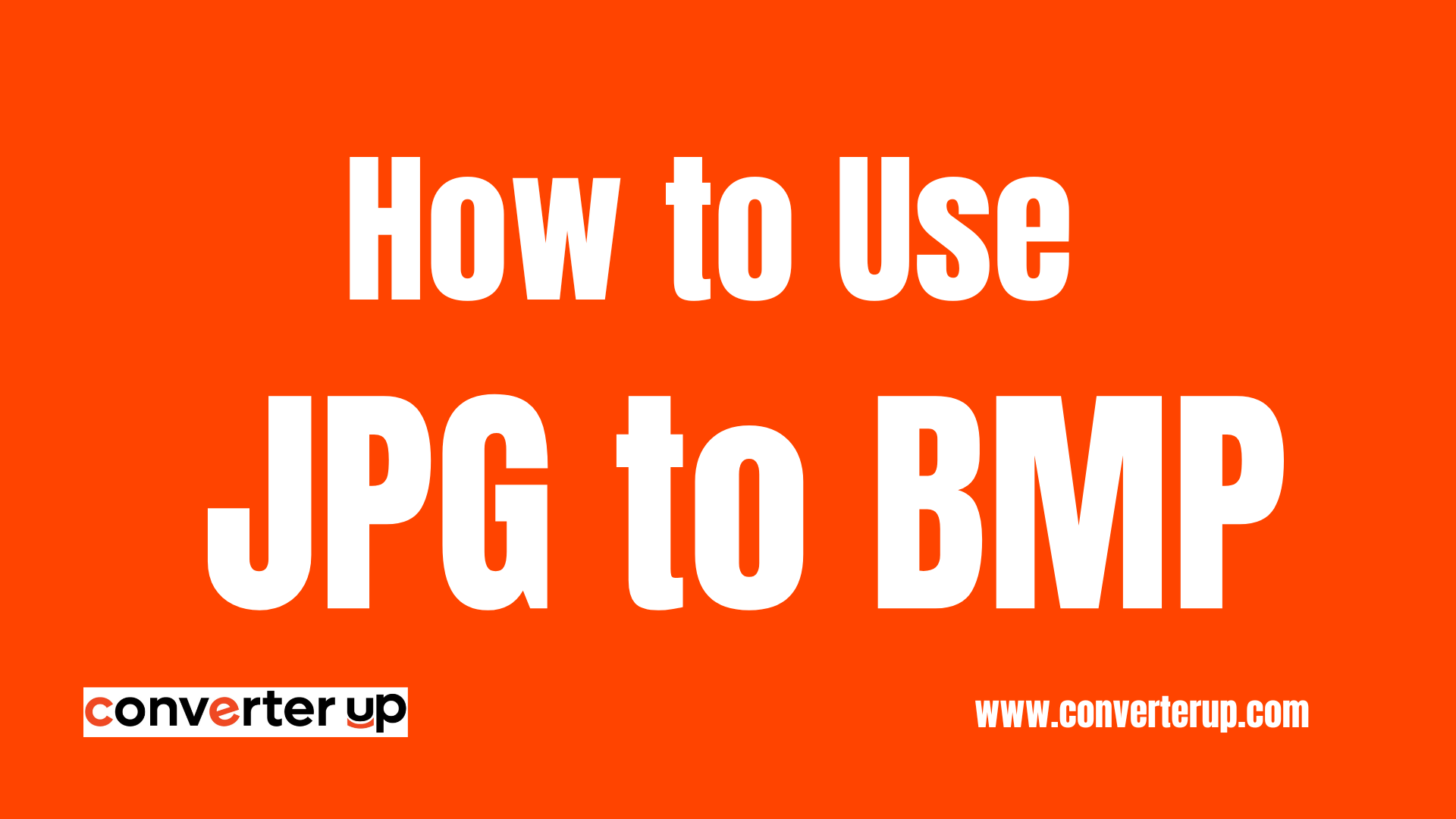Cómo usar JPG a BMP Converter